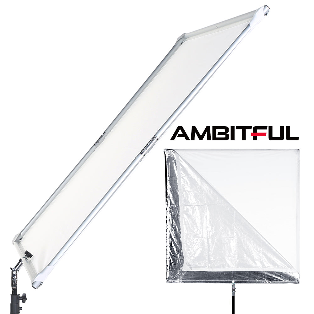 AMBITFUL 110cm Collapsible Flag 2 in 1 Diffuser and Silver Reflector ...
